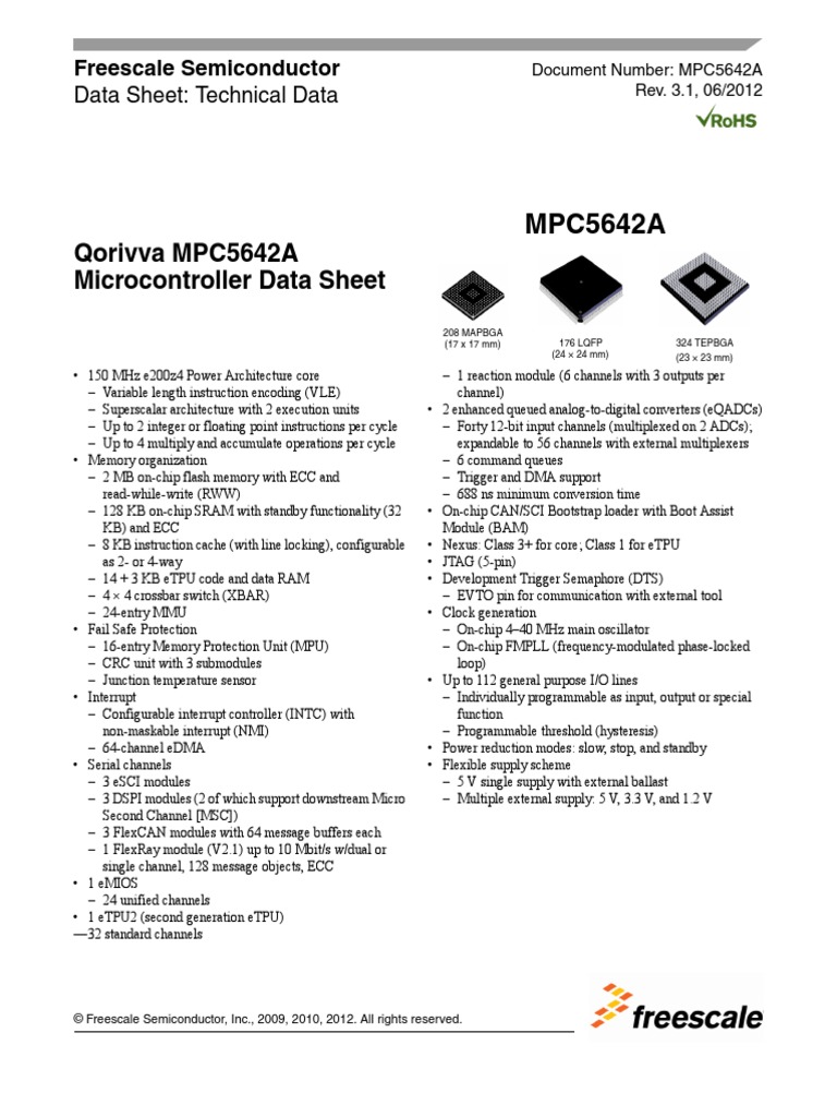 Datasheet | PDF | Microcontroller | Central Processing Unit
