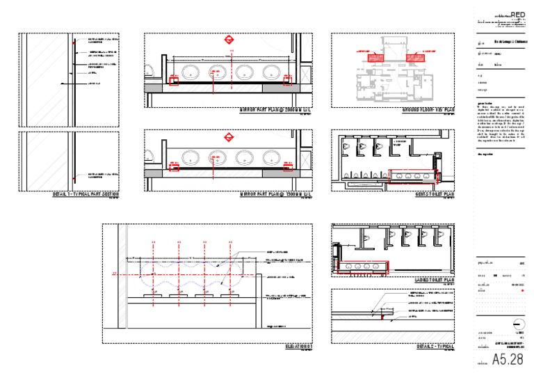 Ground Floor-Key Plan Mirror Part Plan at 2000Mm LVL: Architecture ...