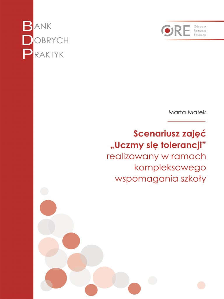 M Malek Scenariusz Zajec Uczmy Sie Tolerancji | PDF