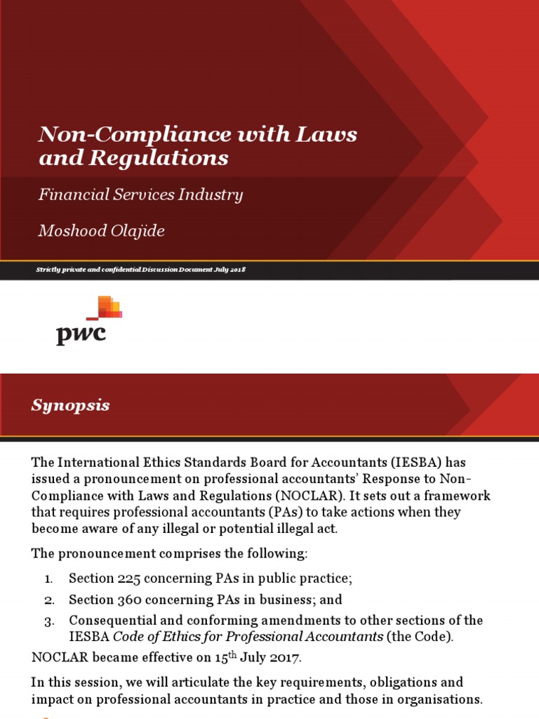 Noclar Fs Industry | PDF | Regulatory Compliance | Audit