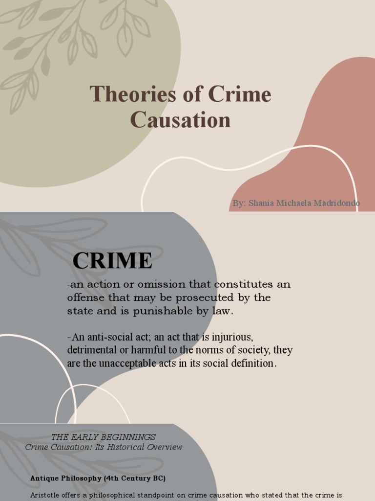 Crim2 Theories of Crime Causation | PDF | Criminology | Id