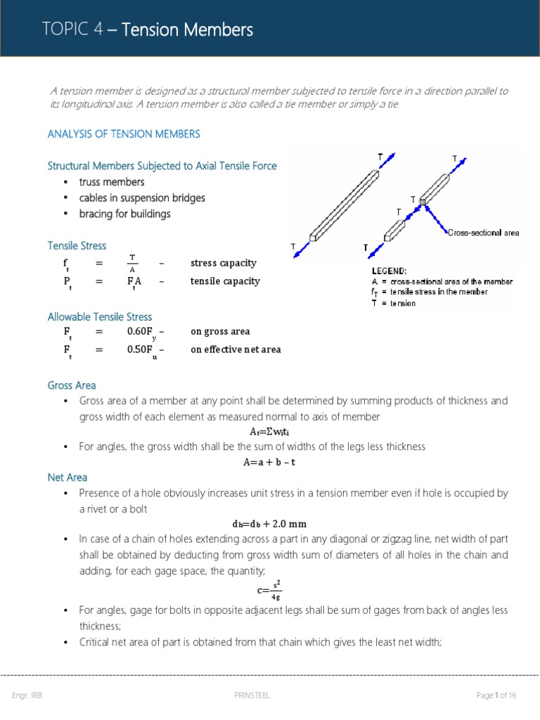 Topic 4 - Tension | PDF | Stress (Mechanics) | Tension (Physics)