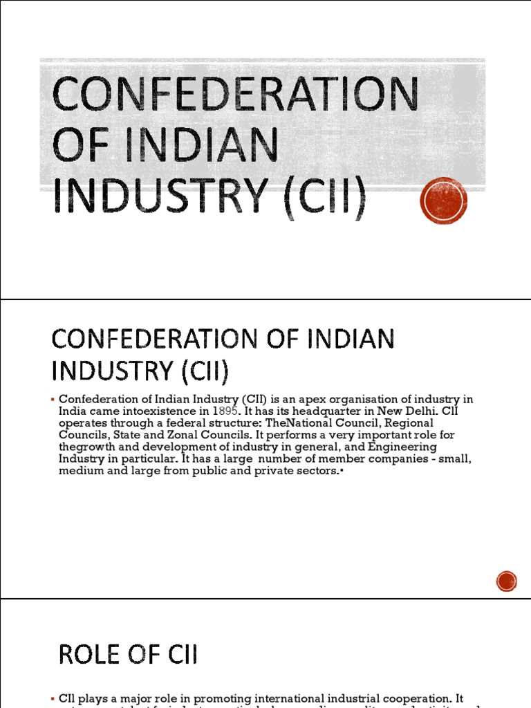 Confederation of Indian Industry Presentation | PDF