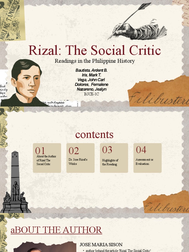 Rizal's Class and Social Critique | PDF | Philippines