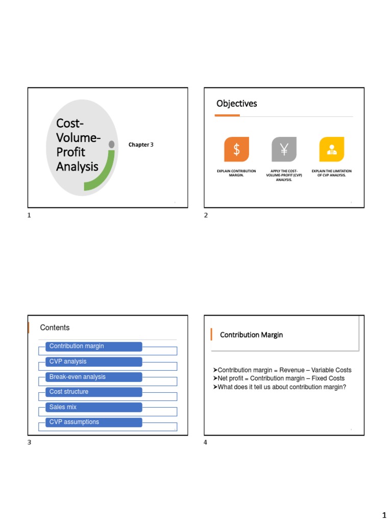 Contribution Margin and CVP Analysis | PDF | Accounting | Business ...