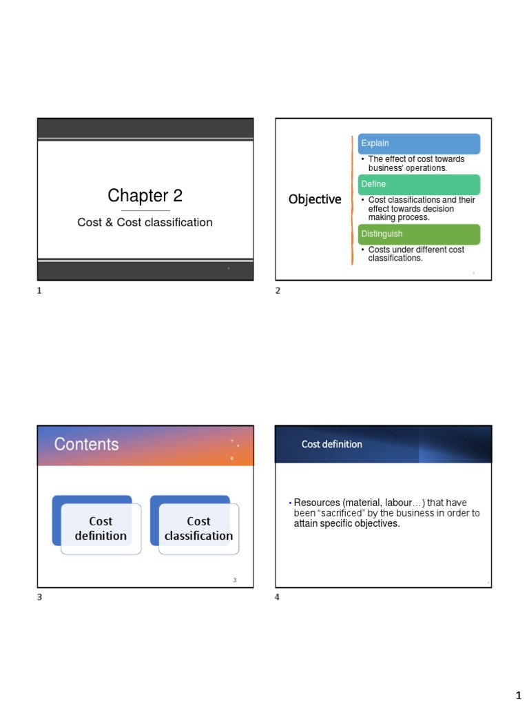 Chapter 2 - Cost and Cost Classification | PDF | Cost | Cost Of Goods Sold