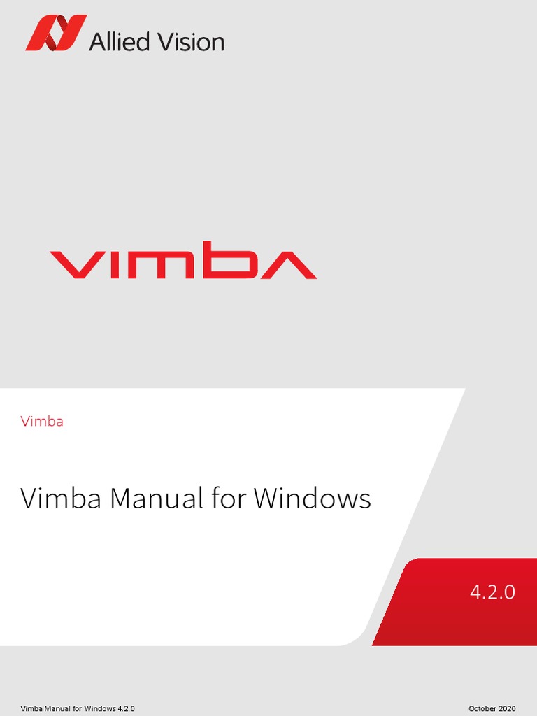 Vimba Manual | PDF | Device Driver | Installation (Computer Programs)