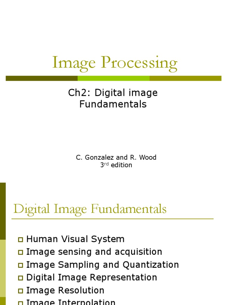 Chapter 2_Digital Image Funtamental | PDF | Image Resolution | Image ...