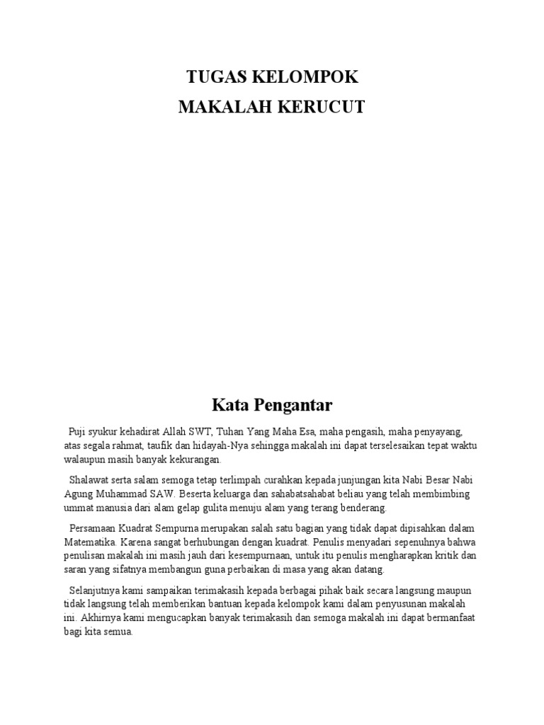 Tugas Makalah Kerucut | PDF