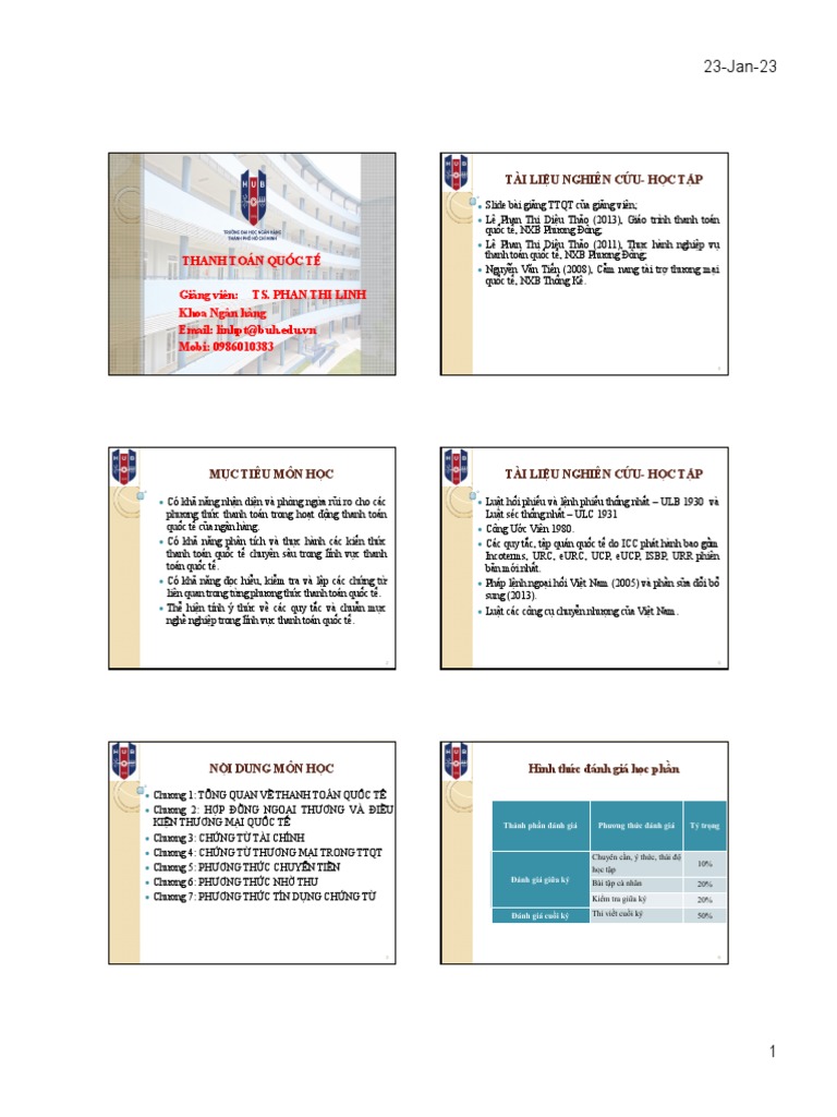 Slide Bài giảng TTQT tháng 2.23 | PDF