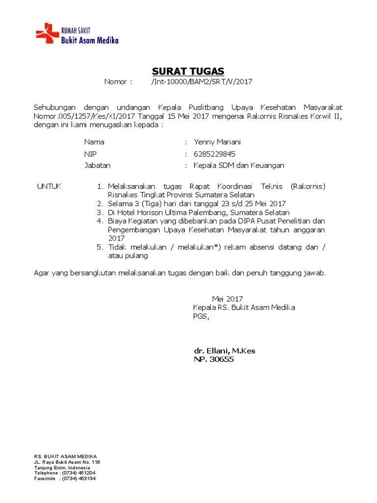 SURAT TUGAS | PDF