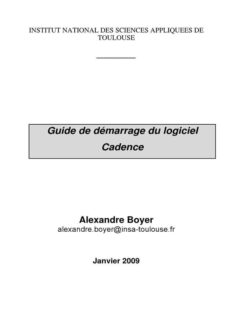 Guide de Demarrage Cadence | Download grátis PDF | Amplificateur électronique | Distorsion ...