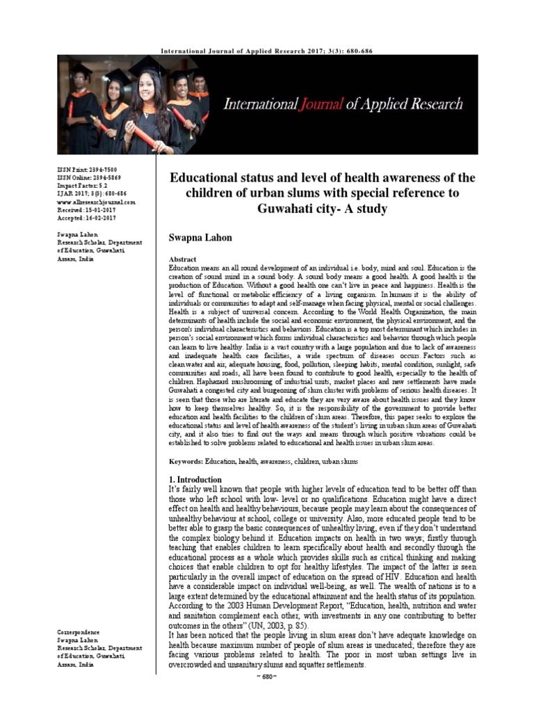 Slum Children | Download Free PDF | Slum | Sampling (Statistics)