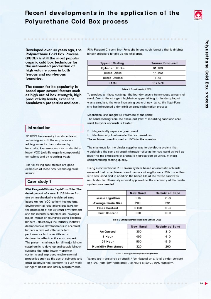 243 01 Cold Box Process | PDF | Foundry | Gases