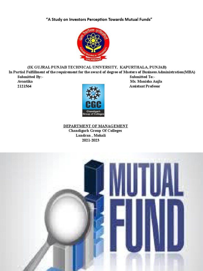 Final (PPT) A Study On Investors Perception Towards Mutual | PDF | Investing | Mutual Funds