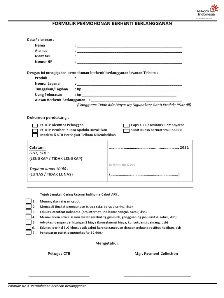 Form Cabut CTB | PDF