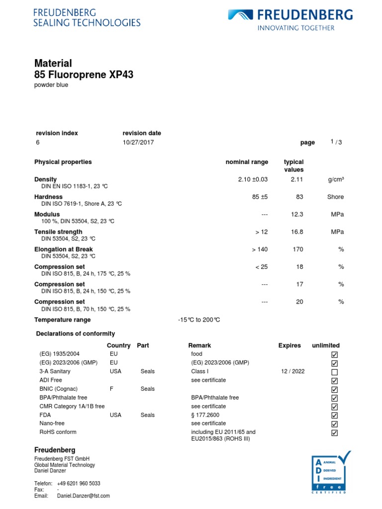 85 Fluoroprene XP 43-En | Download Free PDF | Physical Sciences | Materials