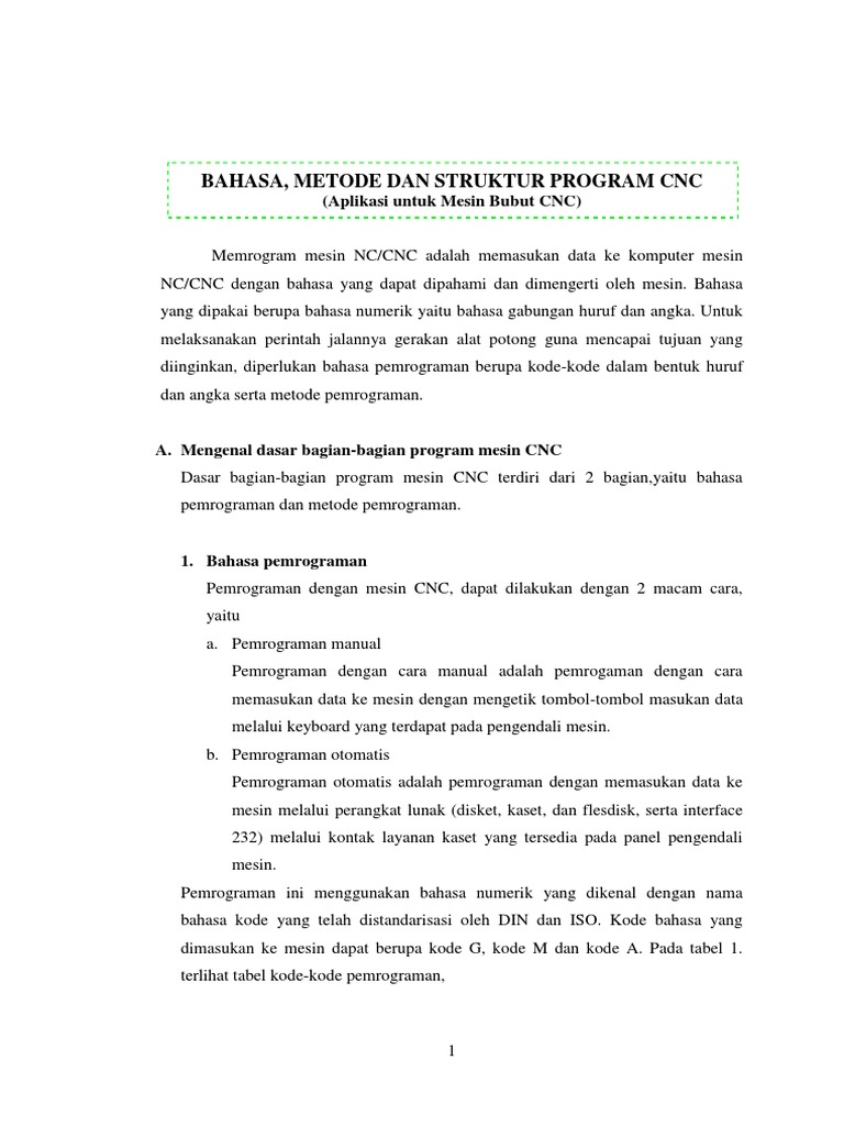 TPNC XI Pert. 7 (Mengenal Lebih Detail Tentang Jenis Dan Fungsi Kode CNC Bubut) | PDF | Komputer