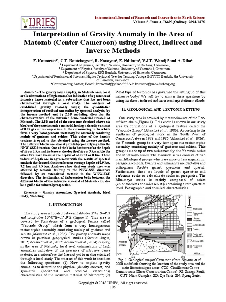 2018 - Koumetio Et Al - Applied of Direct, Indirect and Inverse Methods ... 2018 - Koumetio Et Al - Applied of Direct, Indirect and Inverse Methods ...