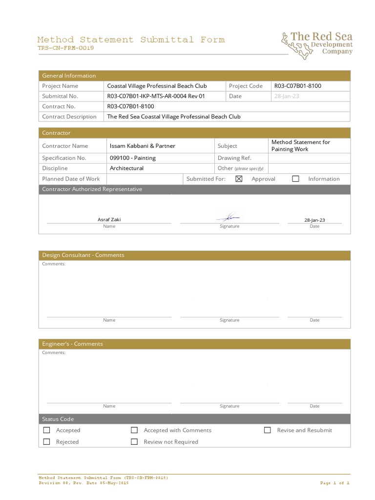 Method of Statement Painting | PDF | Acrylic Paint | Plaster