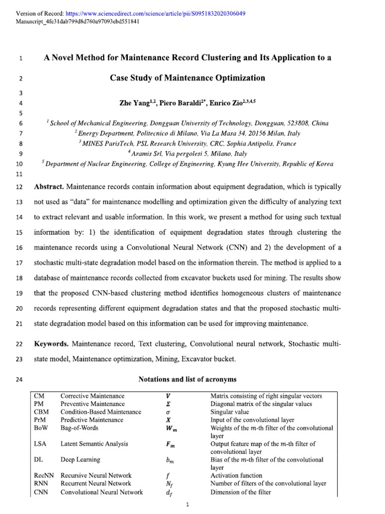 A Novel Method For Maintenance Record Clustering and Its Application To ...