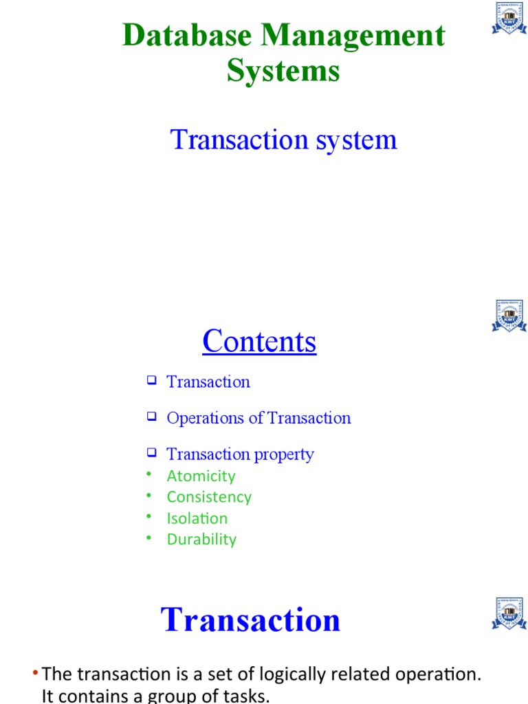 Unit 41 Pdf Database Transaction Information Management 4600