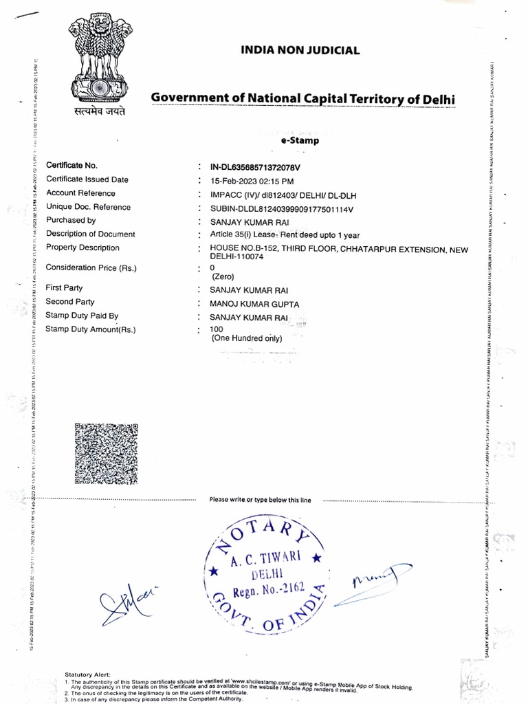 Rent Agreement 2023 | PDF | Lease | Leasehold Estate