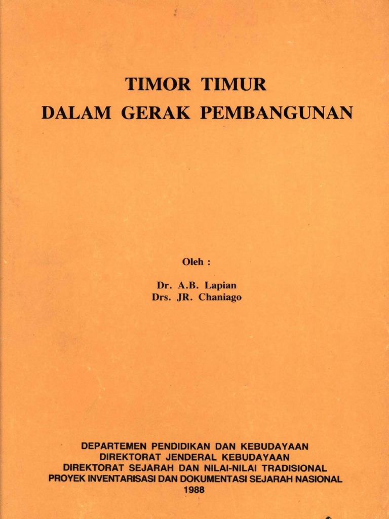 Timor Timur Dalam Gerak Pembangunan | PDF