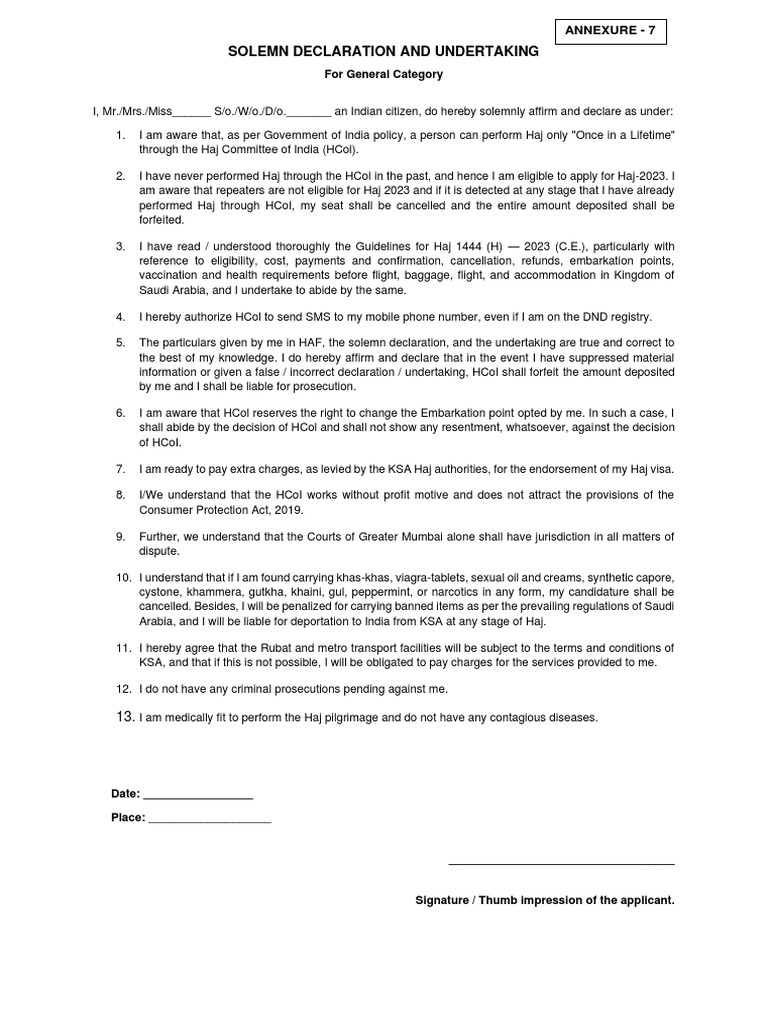 All Solemn Declaration 23 | PDF