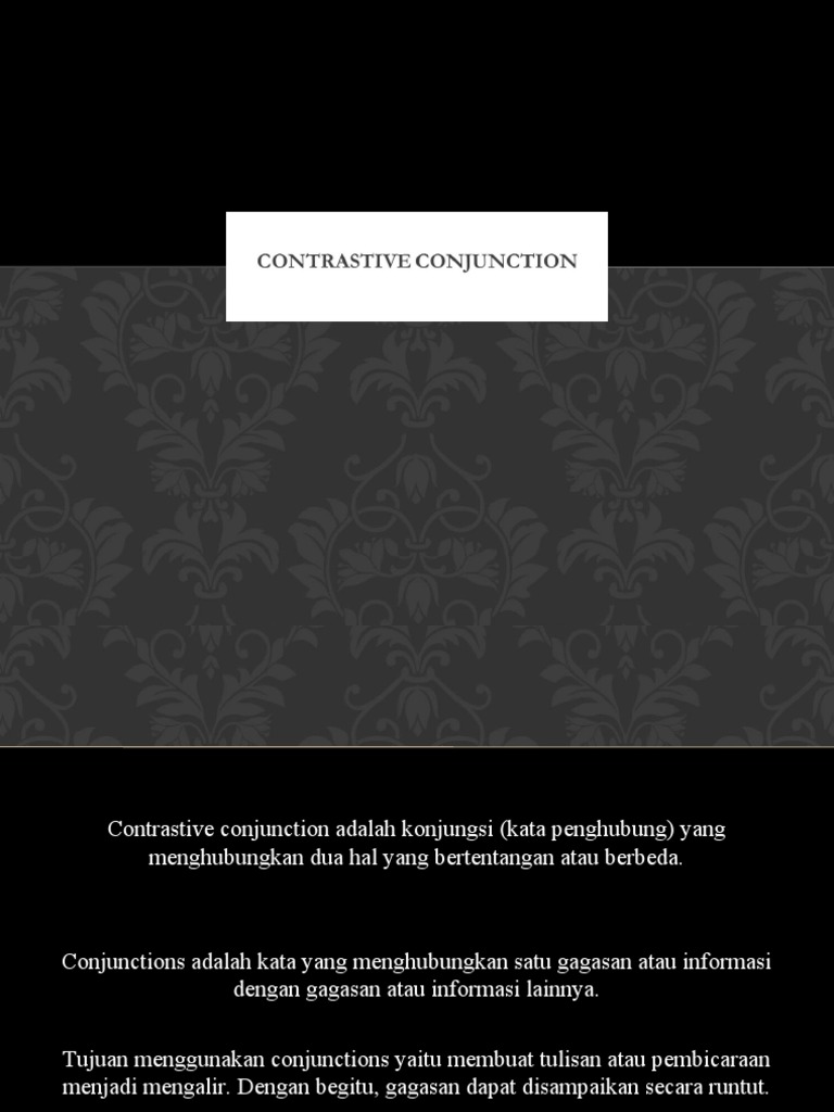 Contrastive Conjuntion | PDF | Subject (Grammar) | Clause