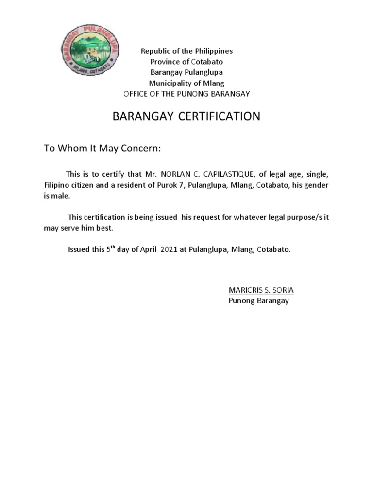 Cert Of True Sex Pdf