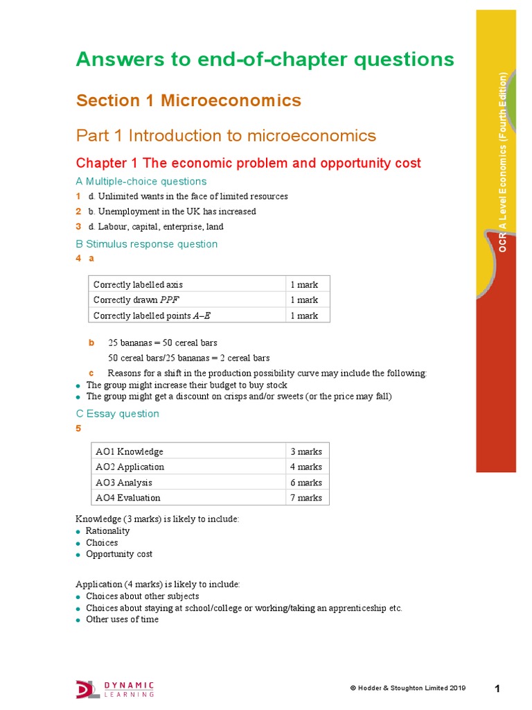 OCR - A Lev - Econ - Ans - EOC - Ques | PDF | Demand | Externality