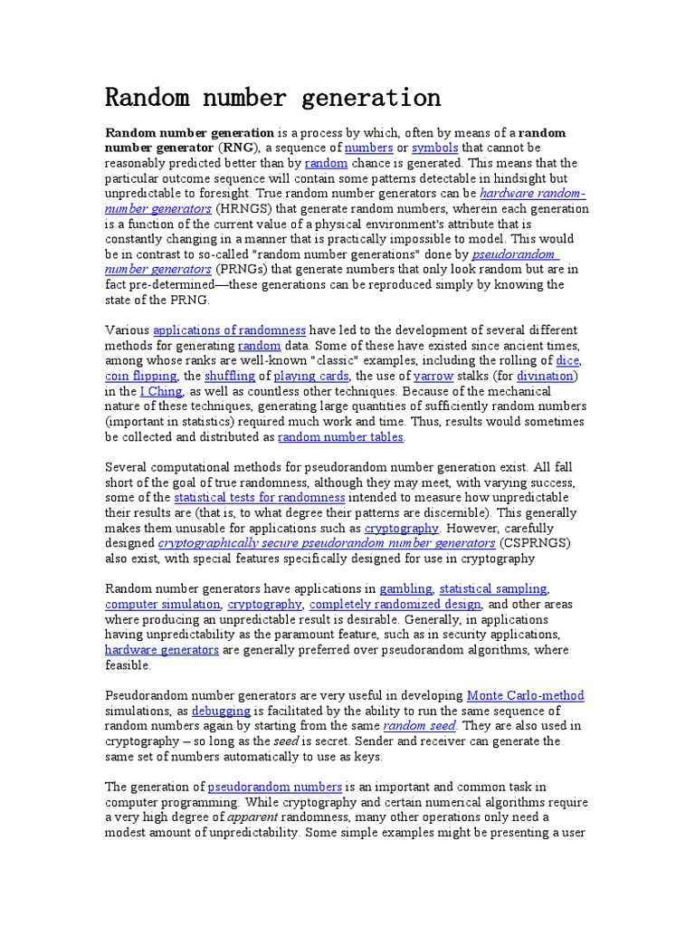 Randomising Numbers and Their Effect | Download Free PDF | Randomness | Applied Mathematics