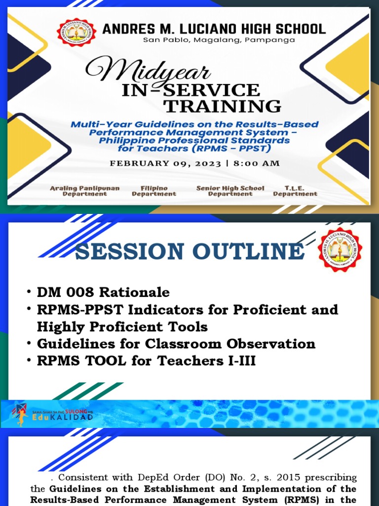 RPMS-PPST Multi-Year Guidelines 2023 | PDF | Classroom | Cognitive Science