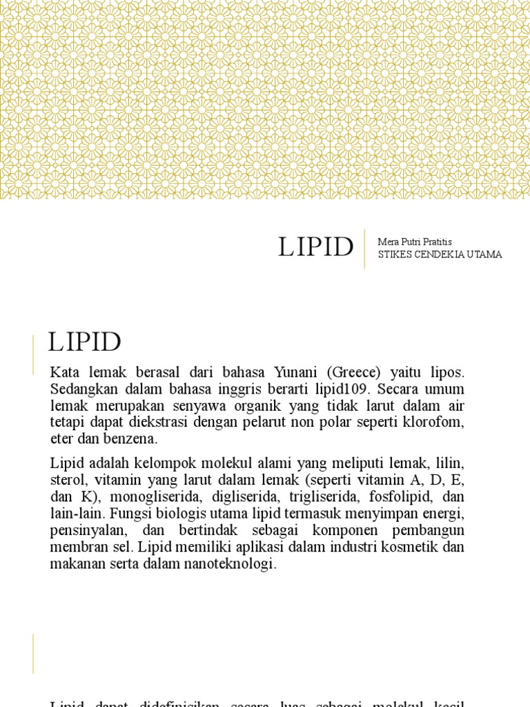 Materi 5 Lipid | PDF