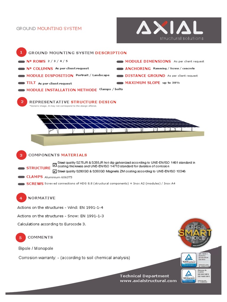Axial Fixed Structure Datasheet - General | PDF