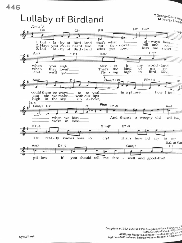 Lullaby of Birdland | PDF