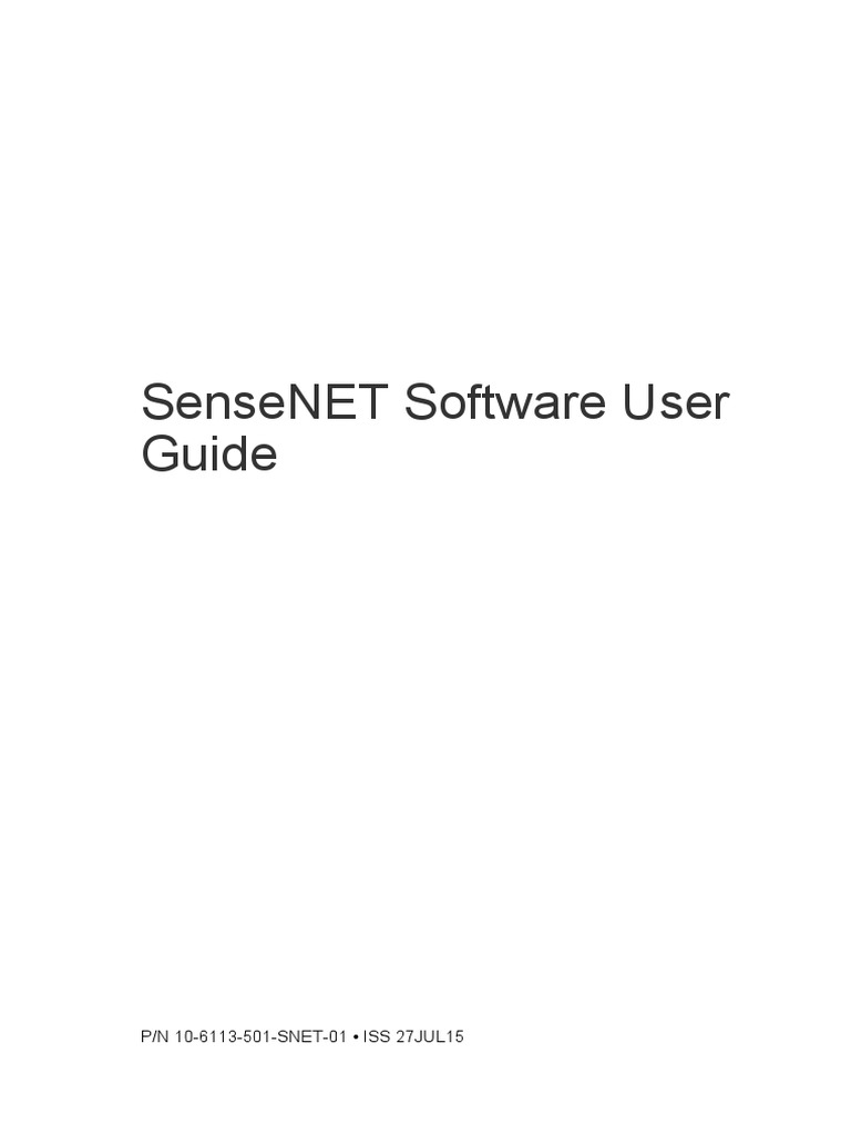 10-6113-501-SNET-01 SenseNET Software User Guide | Download Free PDF | Port (Computer Networking ...