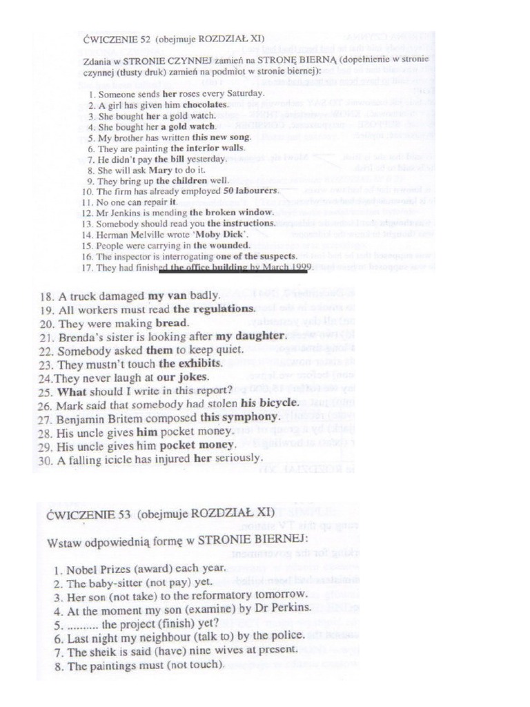Strona Bierna - Ćwiczenia | PDF