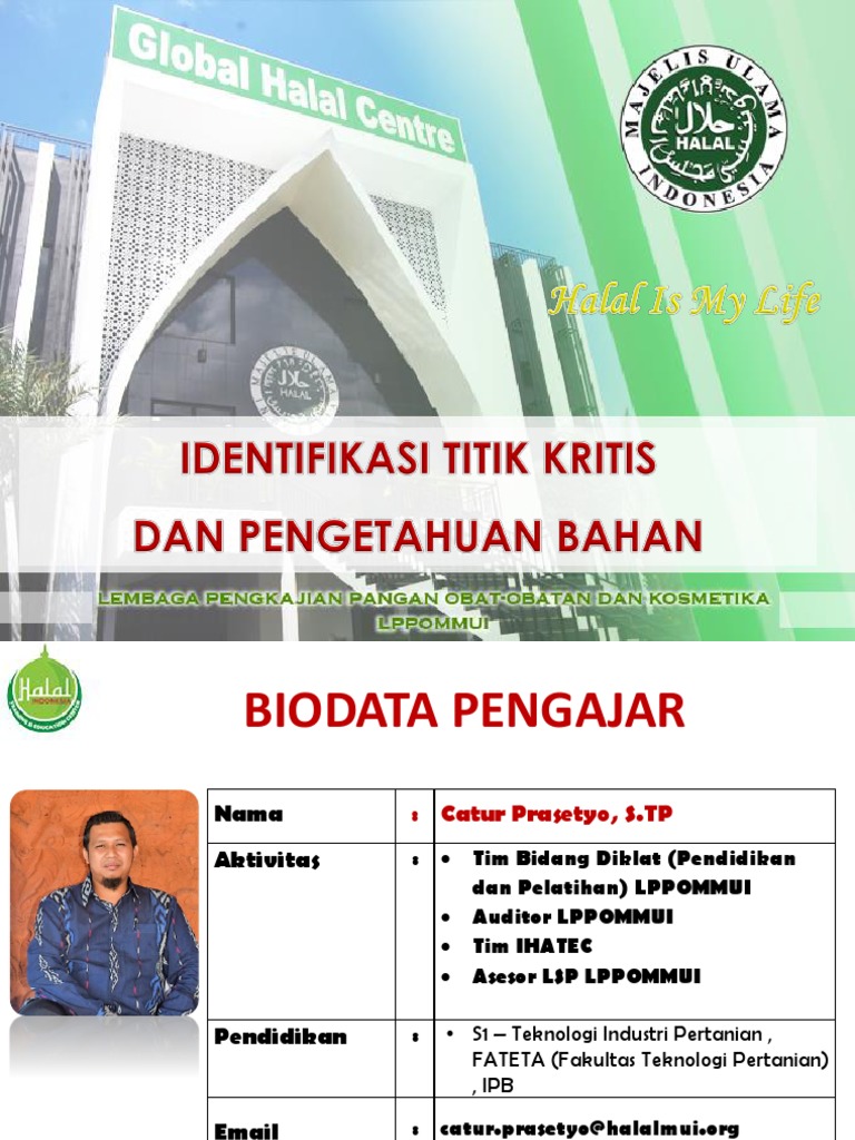 Identifikasi Bahan Halal dan Titik Kritis | PDF