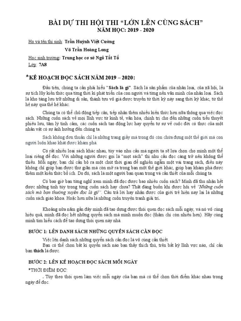 Bài D Thi L N Lên Cùng Sách | PDF