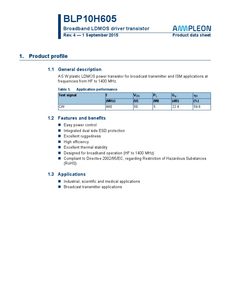 BLP10H605 | PDF | Electrostatic Discharge | Contractual Term