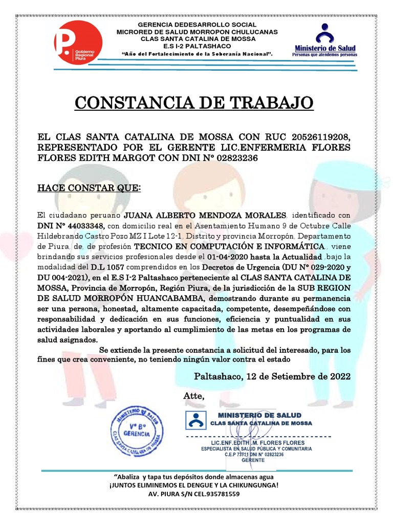 Constancia Laboral | PDF