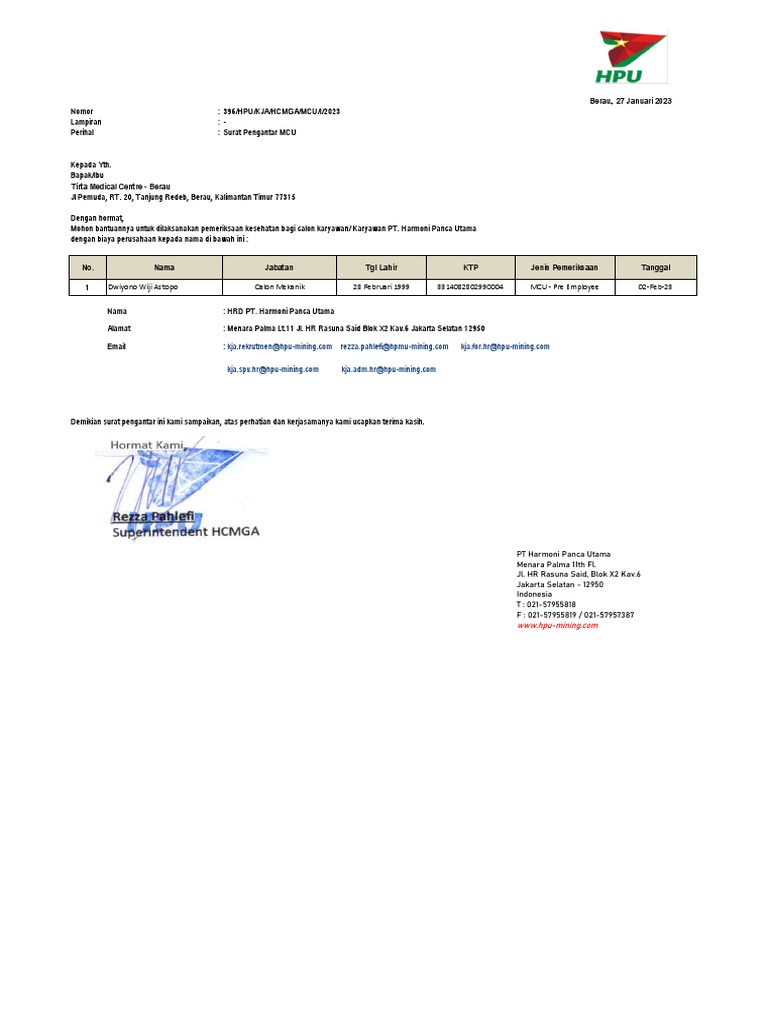 SP MCU Dwiyono Wiji A | PDF