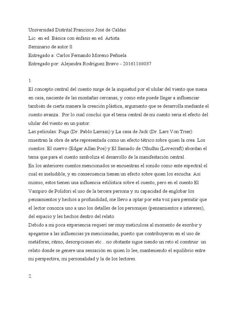 Rodriguez Bravo Cindi Alejandra, Causa y Efecto. | PDF | Pinturas | Cuentos