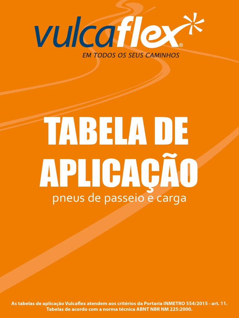 Tabela de Aplicação Vulcaflex | PDF | Pneu | Veículos