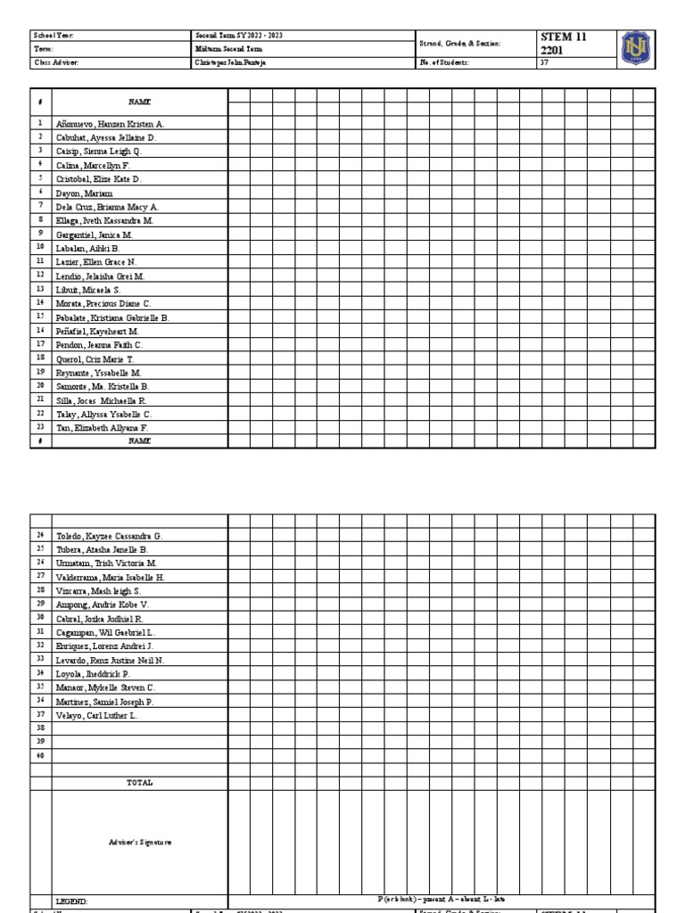 Term 2 Attendance | PDF