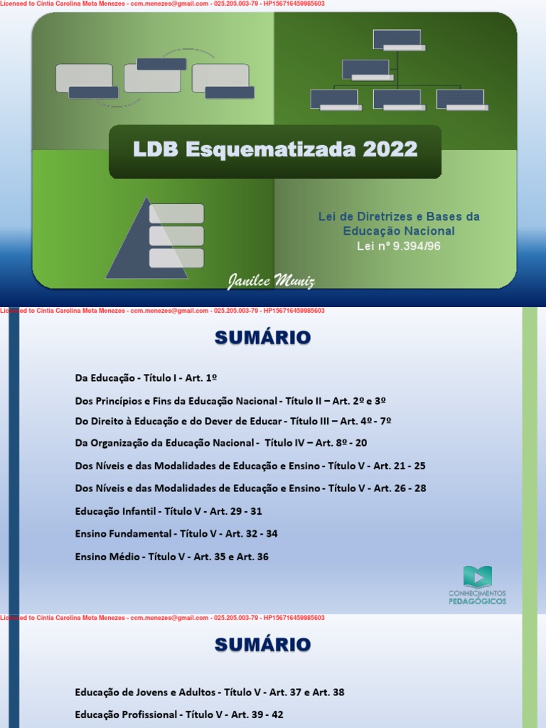LDB - Esquematizado | Download grátis PDF | Pedagogia