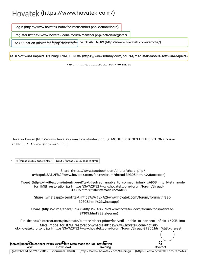 (Solved) Unable To Connect Infinix x690B Into Meta Mode For IMEI Restoration | PDF | Booting | Modem