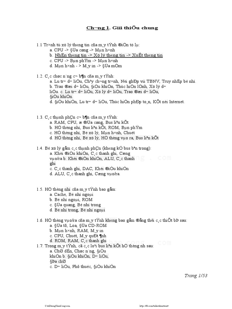 Mang-May-Tinh - 300 - Cau - Hoi - Trac - Nghiem - Kien - Truc - May - Tinh - (Cuuduongthancong ...